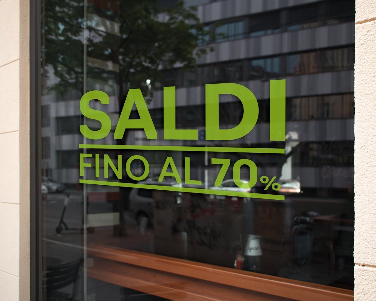 Stampa grafiche online | vetrofanie saldi | Saldi | seritre.it